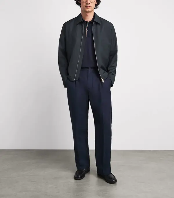 Paul Smith Cotton Artist Stripe Polo Shirt - Navy