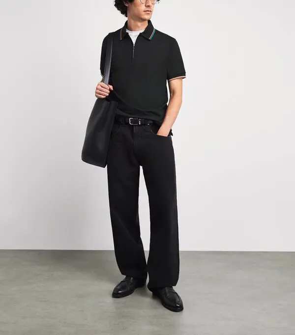 Paul Smith Signature Stripe Zip-up Polo Shirt