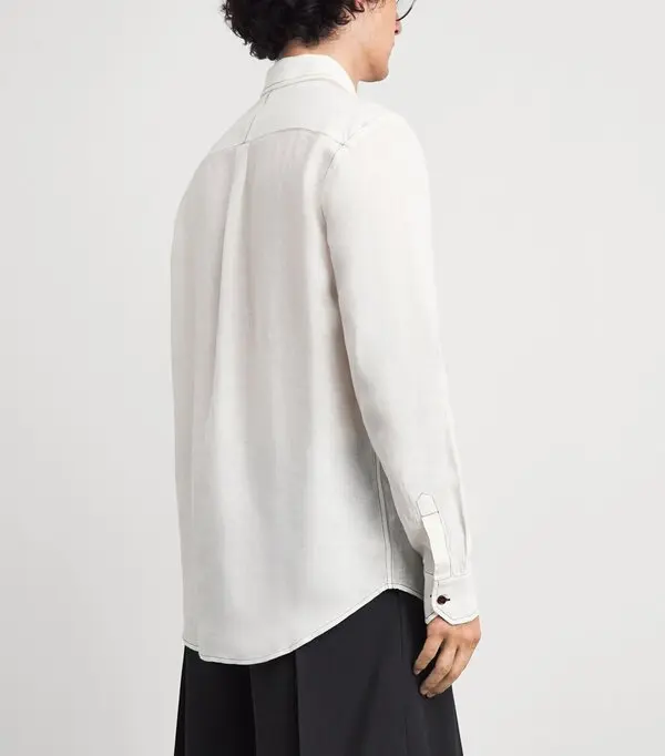 Paul Smith Linen Contrast-stitch Shirt