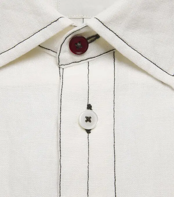 Paul Smith Linen Contrast-stitch Shirt