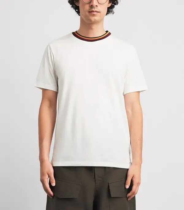 Paul Smith Cotton Artistic Trim T-shirt - White