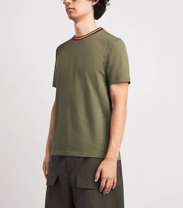 Paul Smith Cotton Artistic Trim T-shirt - Green