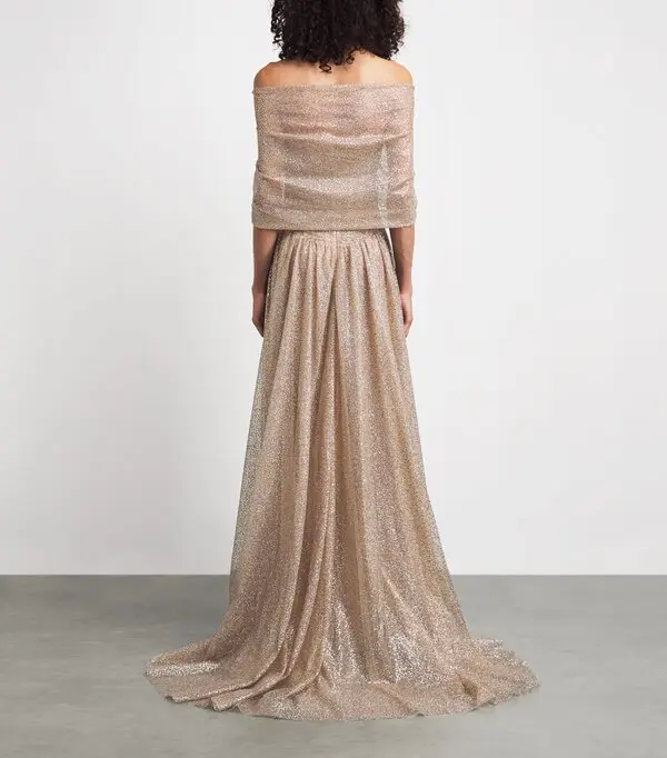 SANDRA MANSOUR Glitter Haze Gown