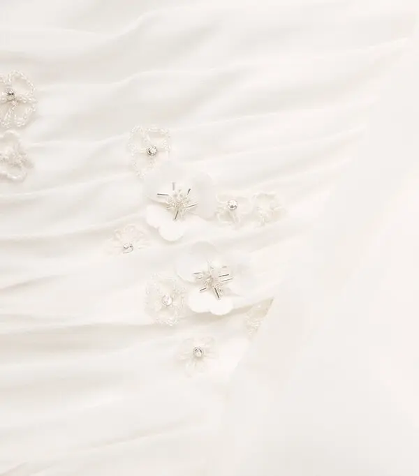 SANDRA MANSOUR Embellished Strapless Gown