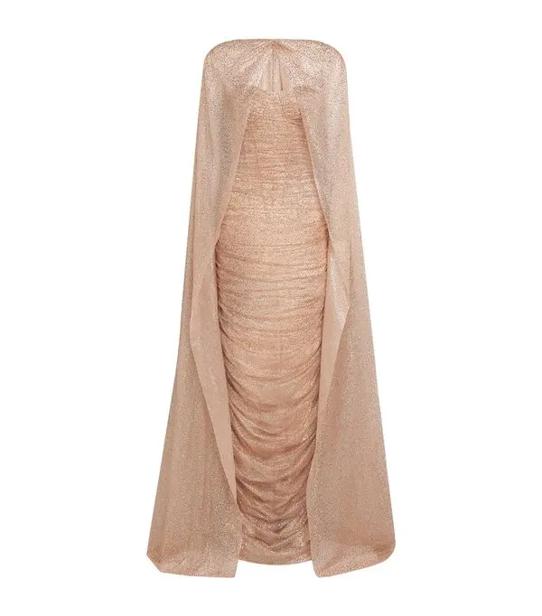 SANDRA MANSOUR Glitter Veil Of Light Gown - Pink