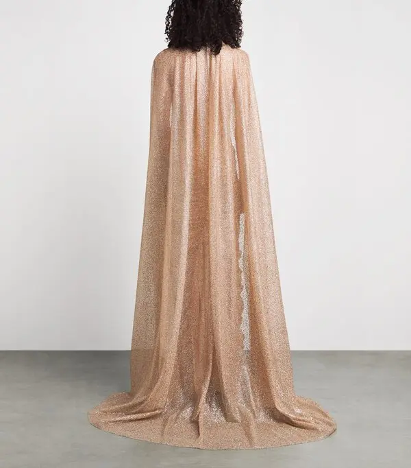 SANDRA MANSOUR Glitter Veil Of Light Gown