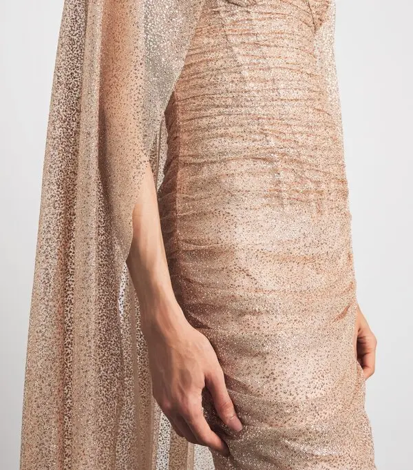 SANDRA MANSOUR Glitter Veil Of Light Gown
