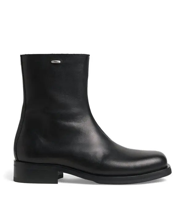 Our Legacy Leather Camion Ankle Boots