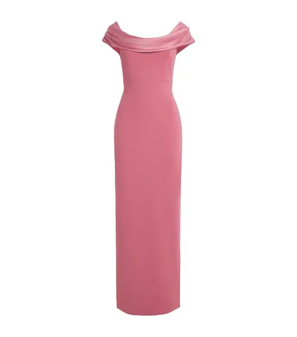 Solace London Crepe Adele Maxi Dress - Pink
