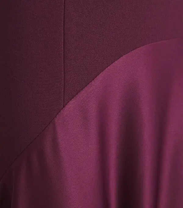Solace London One-shoulder Draped Satin Gown - Purple