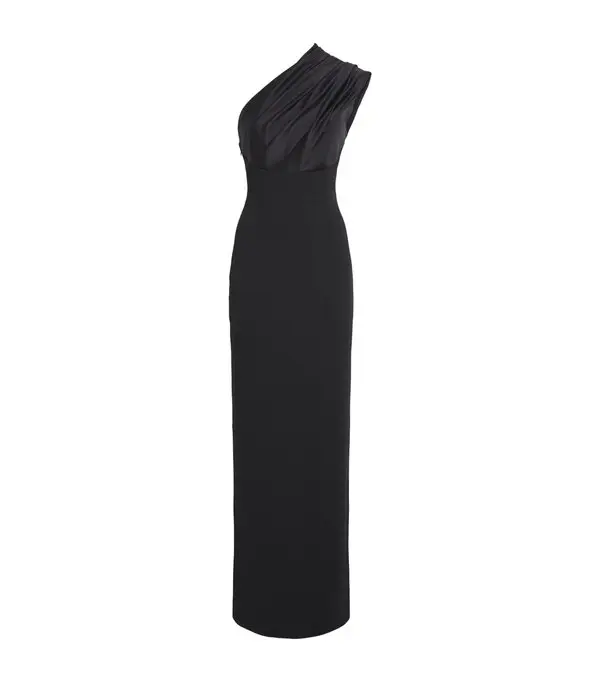 Solace London One-shoulder Gracie Maxi Dress - Black