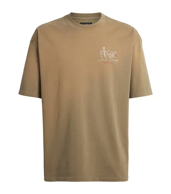 Amiri Cotton Studio Print T-shirt - Brown