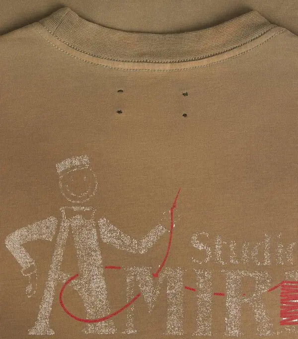 Amiri Cotton Studio Print T-shirt - Brown