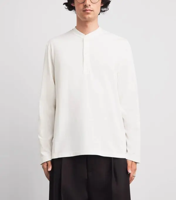 Barena Venezia Cotton Jersey Henley Top