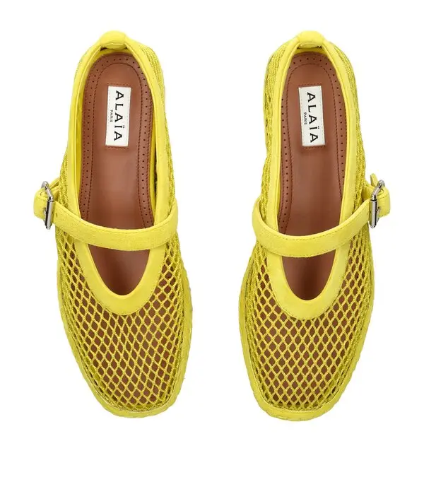 Alaïa Suede Mesh Espadrilles