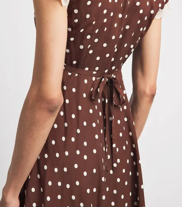 Rixo Polka-dot Cely Mini Dress