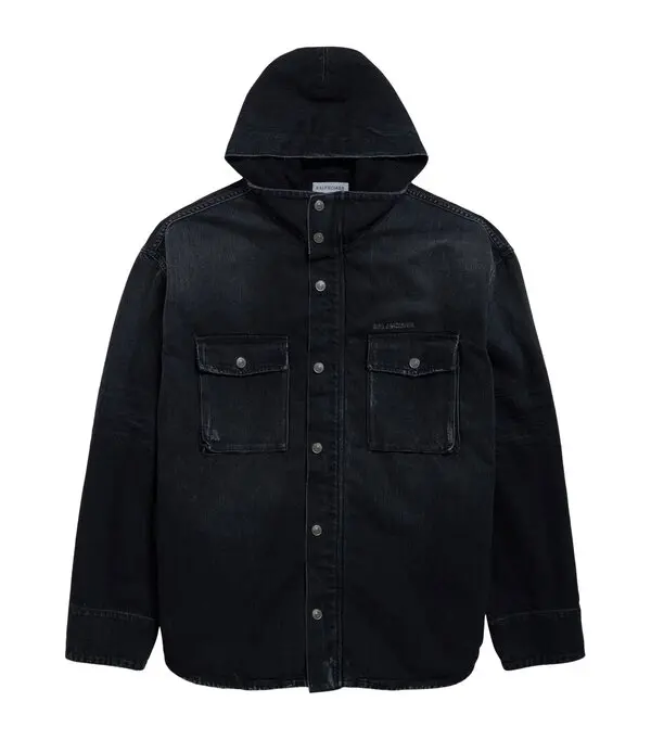 Balenciaga Cargo Denim Jacket - Black