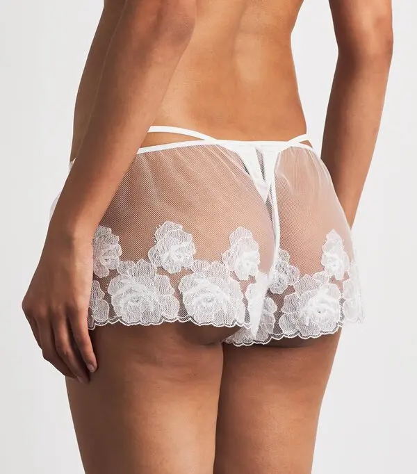 Kiki De Montparnasse Lace Fleurs Veloutées Shorts