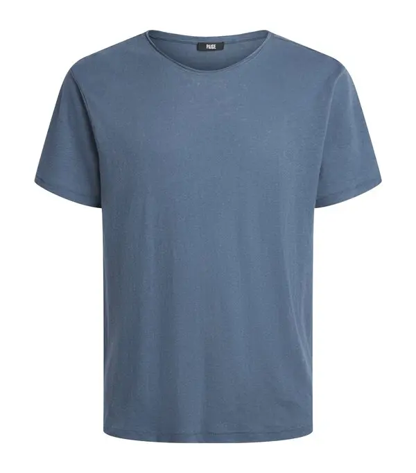 Paige Linen-cotton Monroe T-shirt - Blue