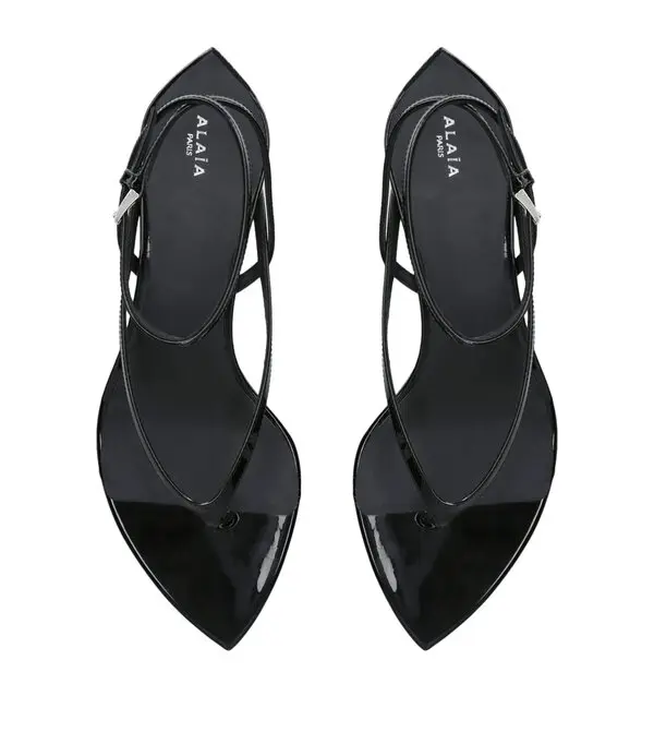 Alaïa Clear Tongs Wedge Sandals 30