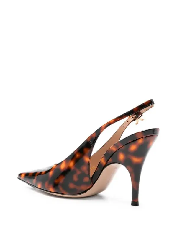 GIANVITO ROSSI Sofia Leather Slingback Pumps - Red