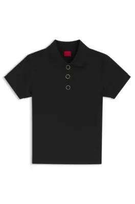 Hugo Slim-fit Polo Shirt With Metal Buttons