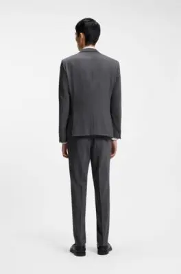 Hugo Three-piece Slim-fit Suit In Performance-stretch Fabric