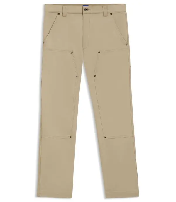 Hugo Regular-fit Pants In Stretch-cotton Canvas