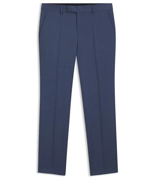 BOSS One Slim-fit Pants In Virgin Wool - Light Blue