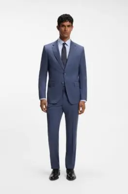 BOSS Virgin Wool Slim-fit Pants