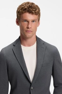 BOSS Slim-fit Jacket With Detachable Inner Hood