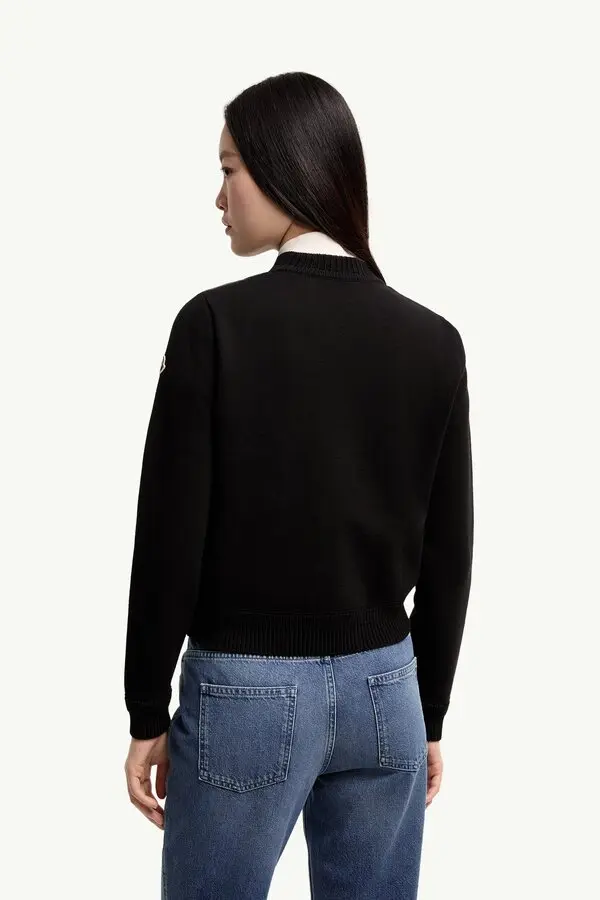 Moncler Quilted Cardigan - Black