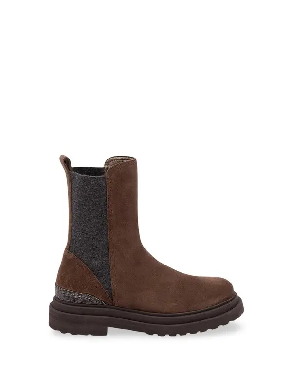 Brunello Cucinelli Leather Ankle Boots - Multicolor