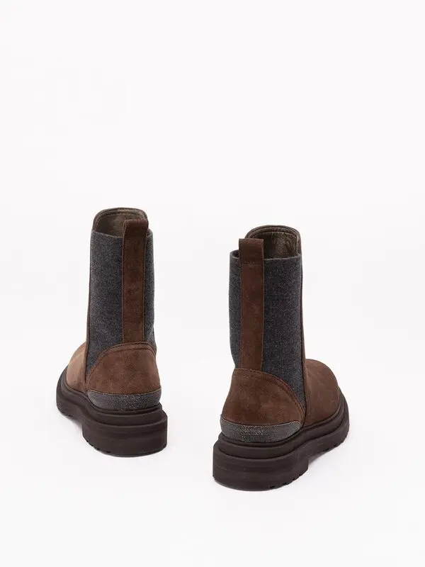 Brunello Cucinelli Leather Ankle Boots - Multicolor