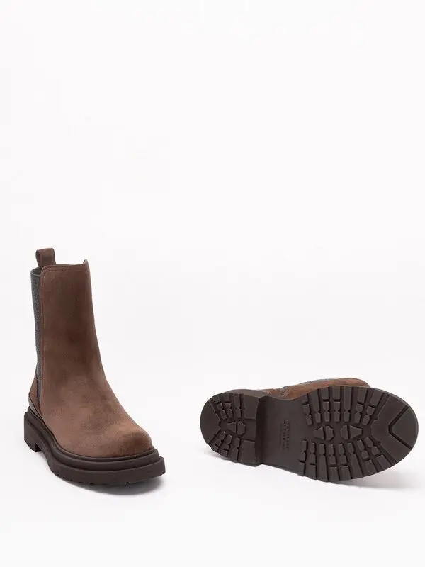 Brunello Cucinelli Leather Ankle Boots - Multicolor