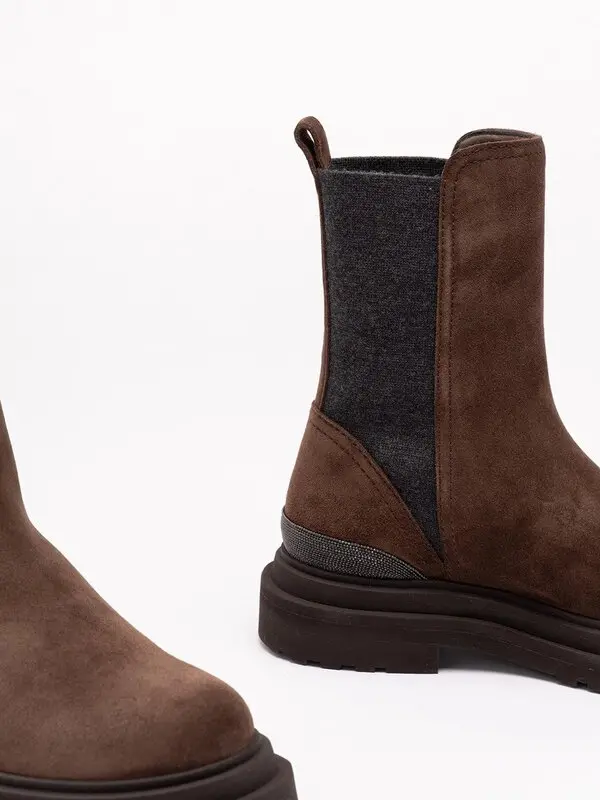 Brunello Cucinelli Leather Ankle Boots - Multicolor
