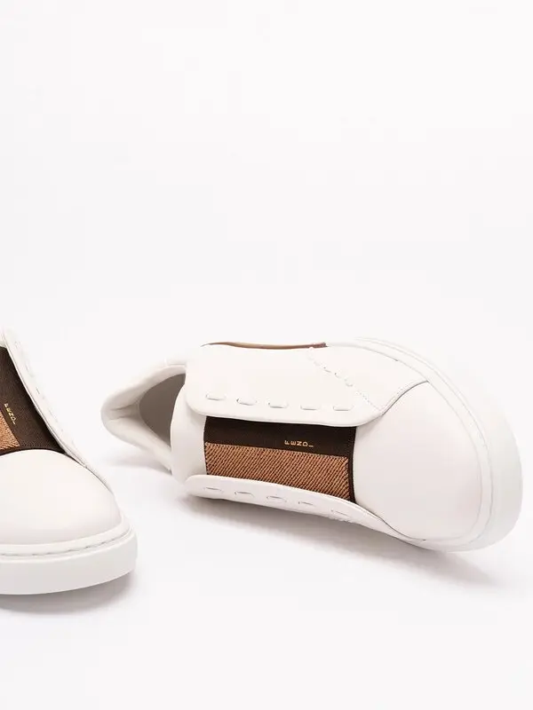 Fendi Mix Calfskin Leather Sneakers
