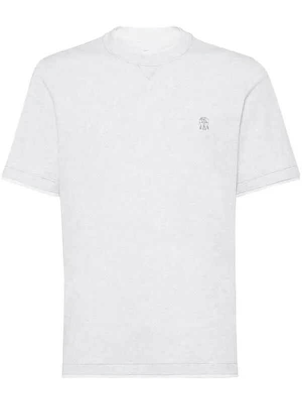 Brunello Cucinelli T-shirt With Faux-layering - Multicolor