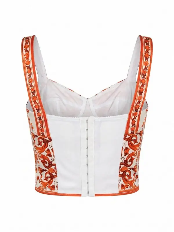 Dolce & Gabbana Maiolica Print Bustier