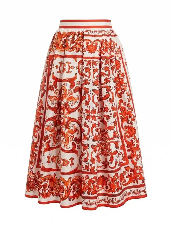 Dolce & Gabbana Maiolica-print Skirt - Multicolor