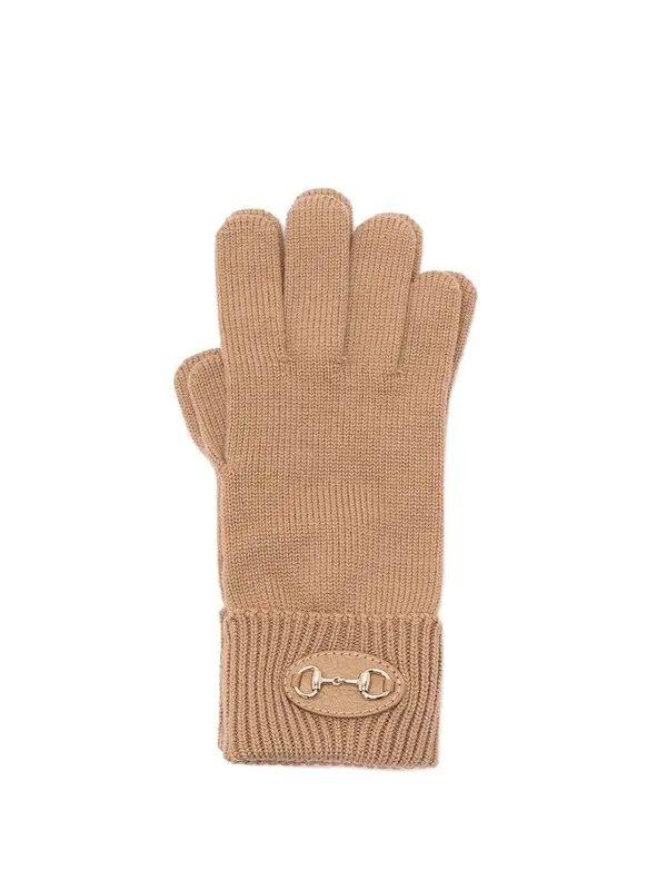 Gucci Wool Gloves With Horsebit Detail - Multicolor