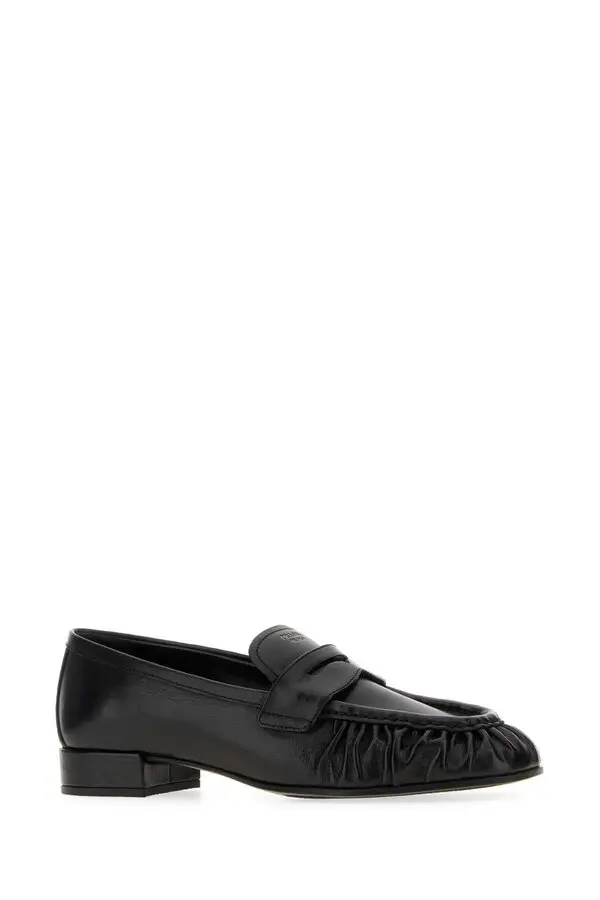 Prada Leather Loafers - Black