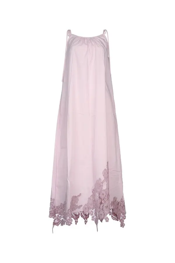 Acne Studios Lace Trimmed Cotton Dress - Multicolor