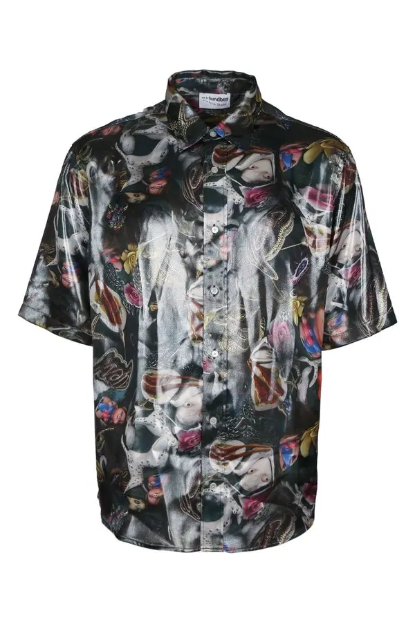 Acne Studios Printed Short Sleeve Shirt - Multicolor