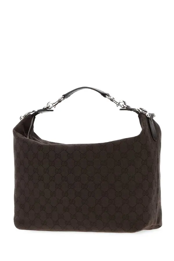 Gucci Chocolate Gg Fabric Medium Brera Handbag