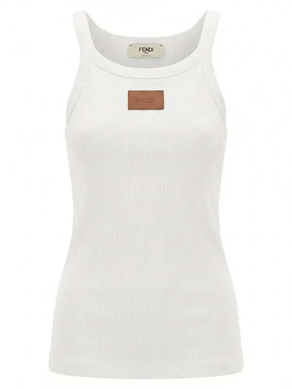 Fendi Ribs Lea` Top