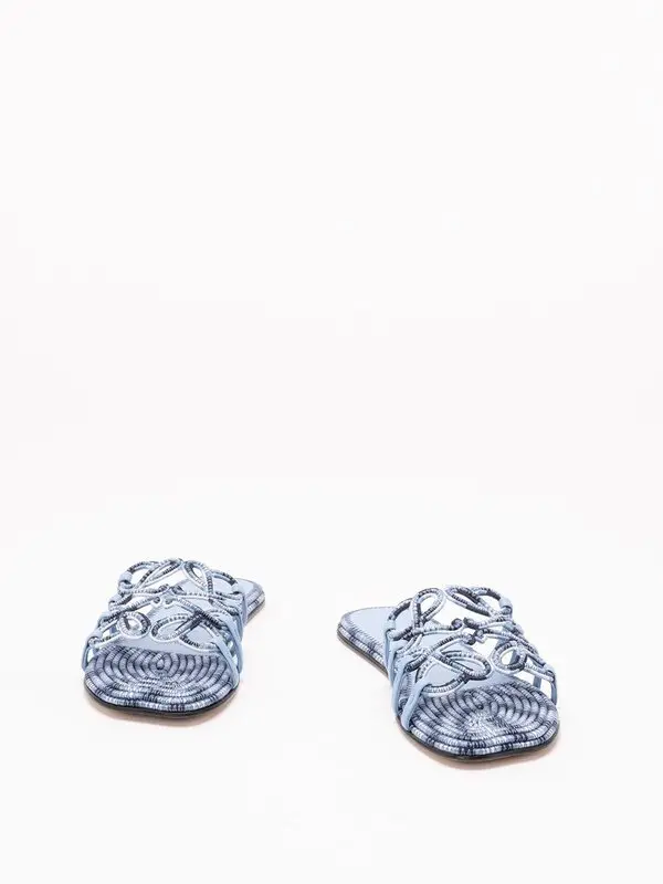 Loewe Petal Anagram" Embroidery Slides - Multicolor