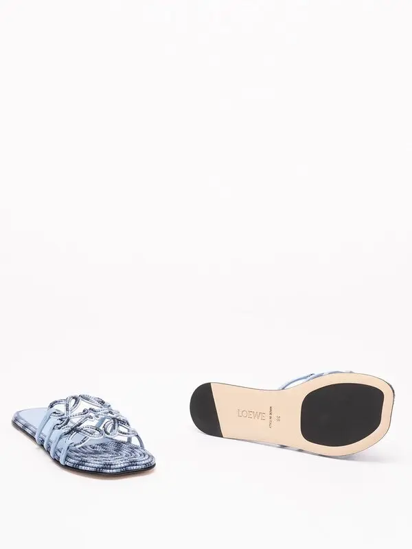 Loewe Petal Anagram" Embroidery Slides - Multicolor