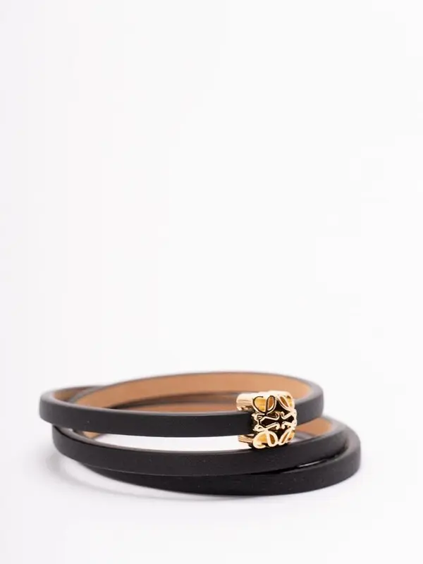 Loewe Anagram Bombe Twist Leather Bracelet