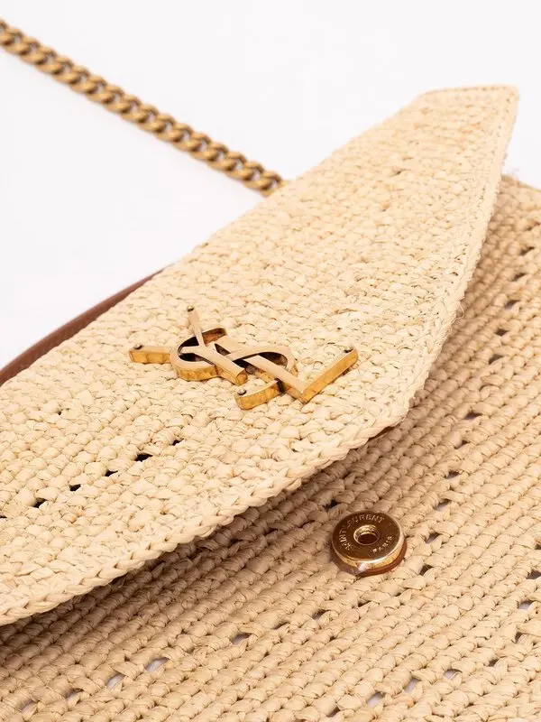 Saint Laurent Loulou` Medium Raffia Bag